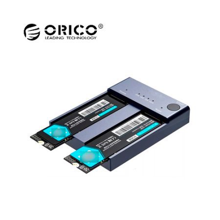 DOCKING STATION ORICO M2P2-C3-C-US-GY-BP USB-C 3.1 DUAL M.2 NVME DUPLICADO O CLONACION SSD ...